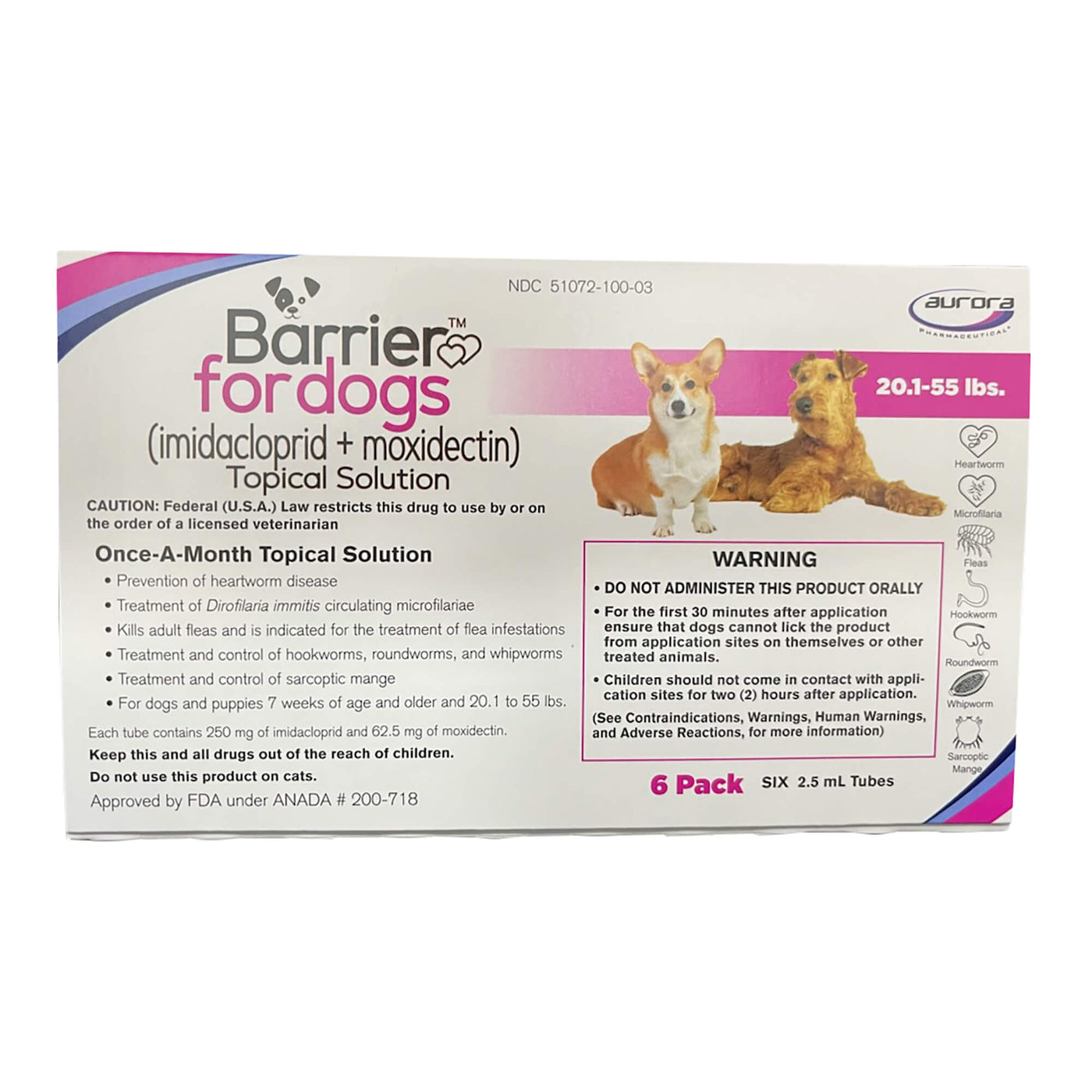 Rx Barrier Topical Solution for Dogs, Multiple Sizes — Lambert Vet Supplies