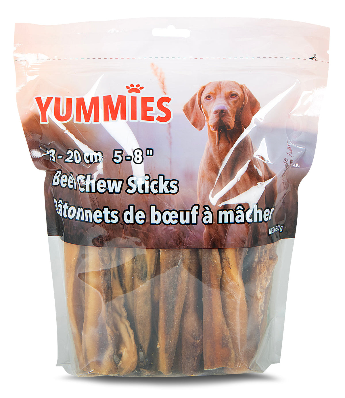 Yummies Beef Chew Sticks for Dogs, 5"-8", 680 g — Lambert Vet Supplies