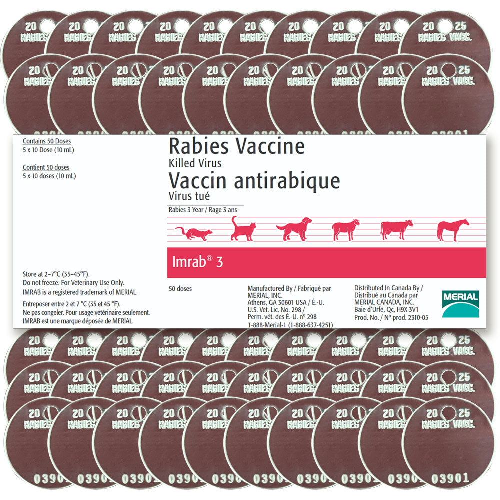 Rx Imrab 3 Vaccine, 5 x 10 Dose with tags by Boehringer Ingelheim ...