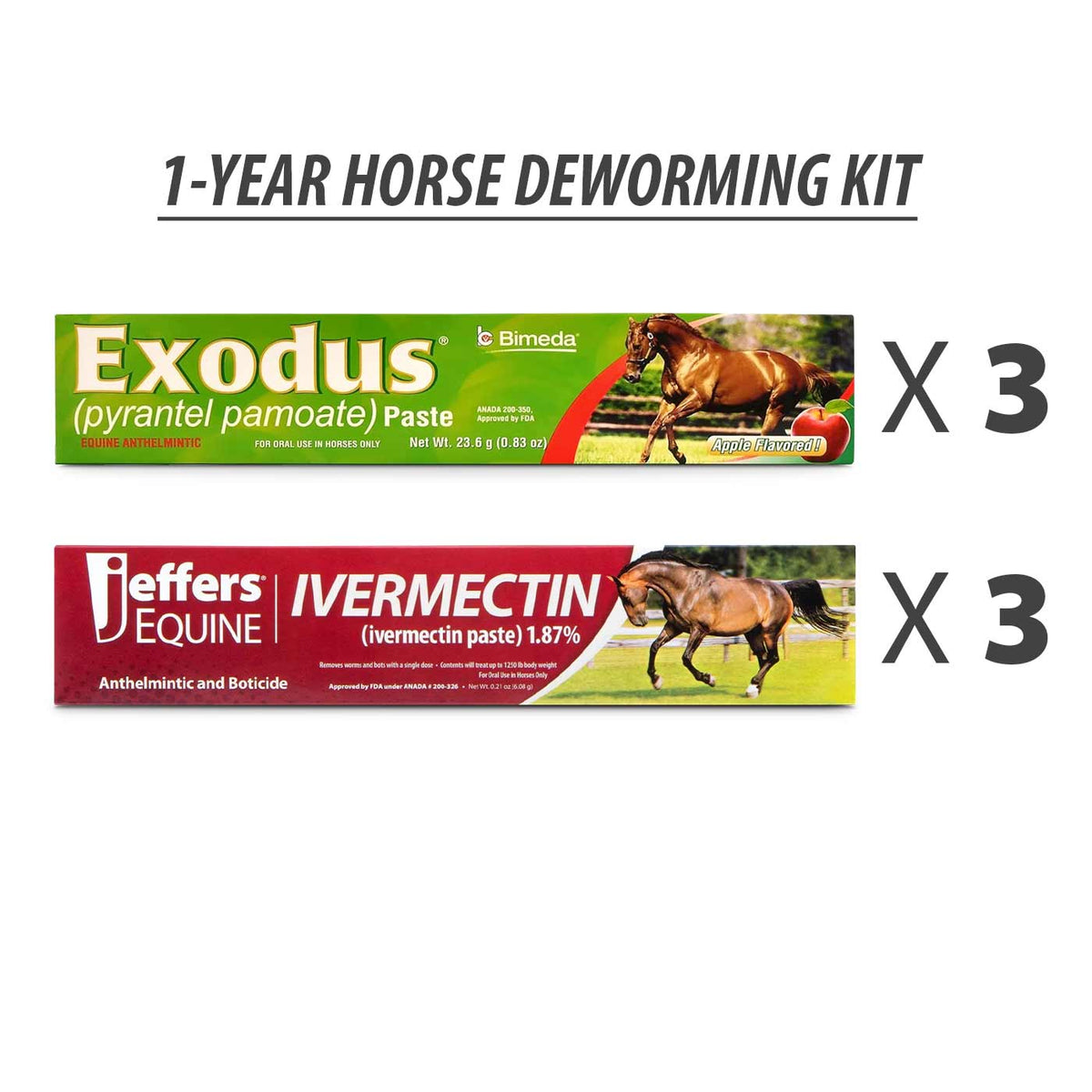 Jeffers 1 Year Horse Deworming Kit — Lambert Vet Supplies