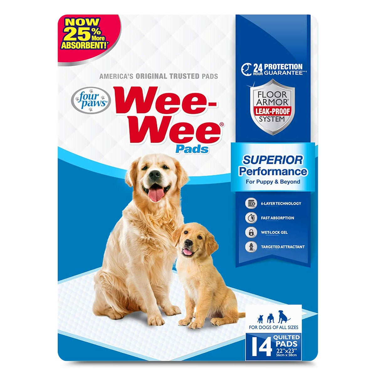 Four Paws Wee Wee Pads, 22" x 23" — Lambert Vet Supplies
