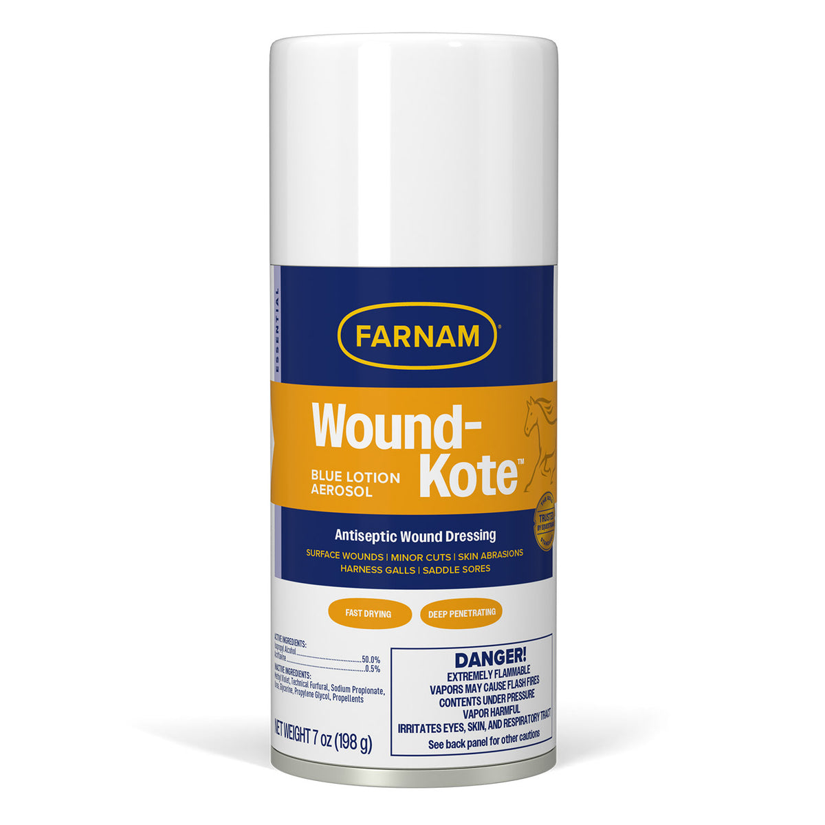Wound-Kote Blue Lotion Spray Wound Dressing for Horses, Cattle and Dogs ...