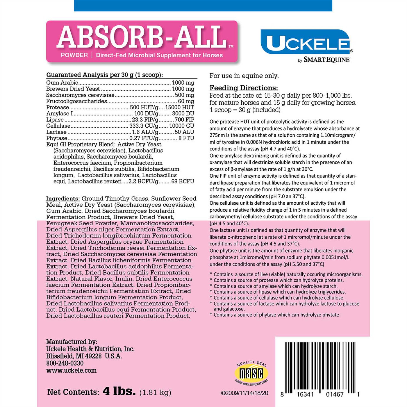 Absorb-All Powder Digestive Supplement for Horses — Lambert Vet Supplies