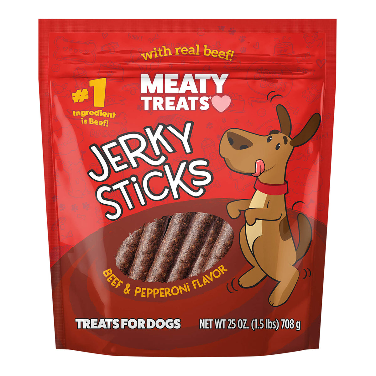 Meaty Treats Beef/Pepperoni Sticks for Dogs, 22.5 oz — Lambert Vet Supplies