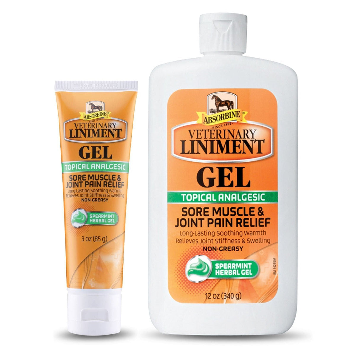 Absorbine Veterinary Liniment Gel, 3 oz & 12 oz, Combo Pack — Lambert ...