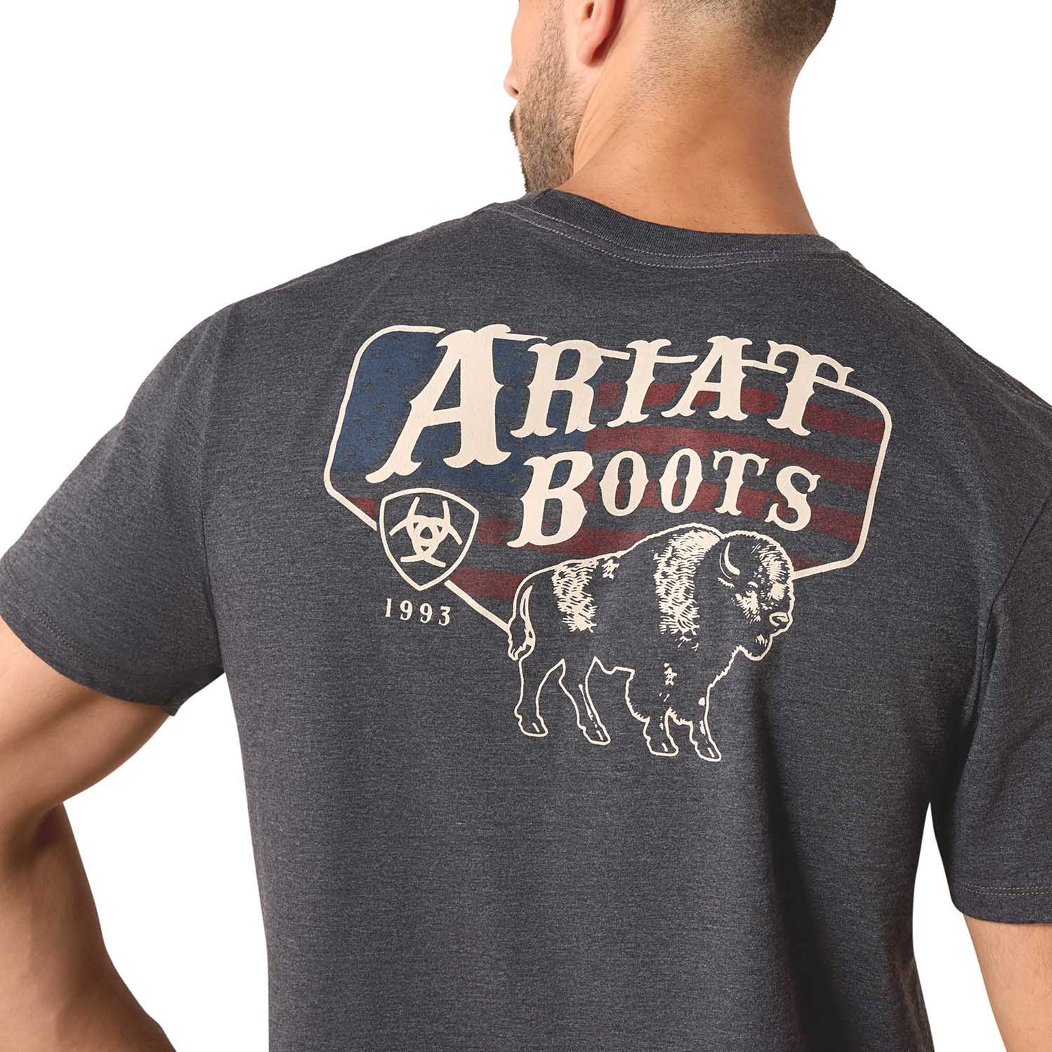 Ariat Mens Short Sleeve Shirt, American Bison - Multiple Colors ...