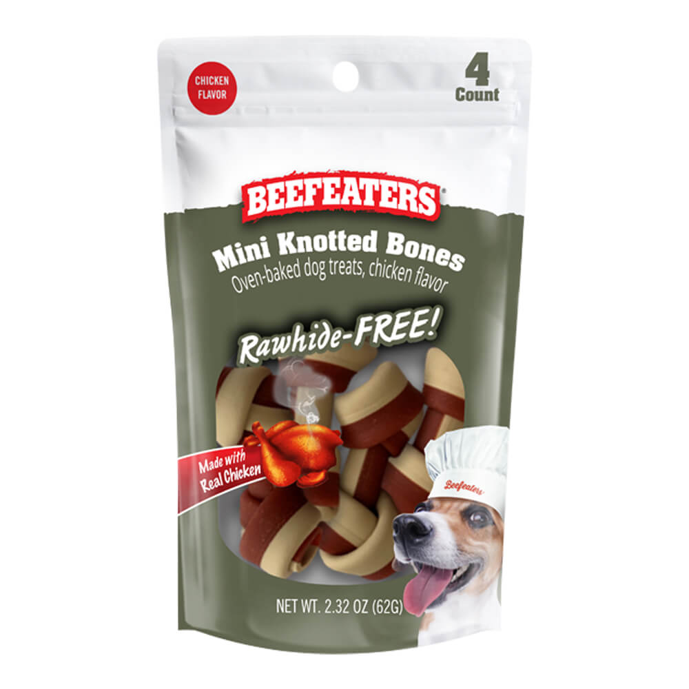 Beefeaters Mini Knotted Bones, Rawhide Free Dog Treats — Lambert Vet ...