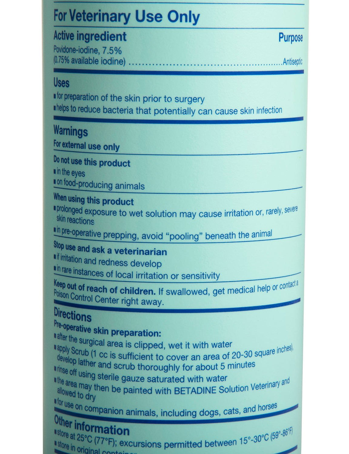 Betadine Surgical Scrub (Povidone Iodine 7.5%) — Lambert Vet Supplies