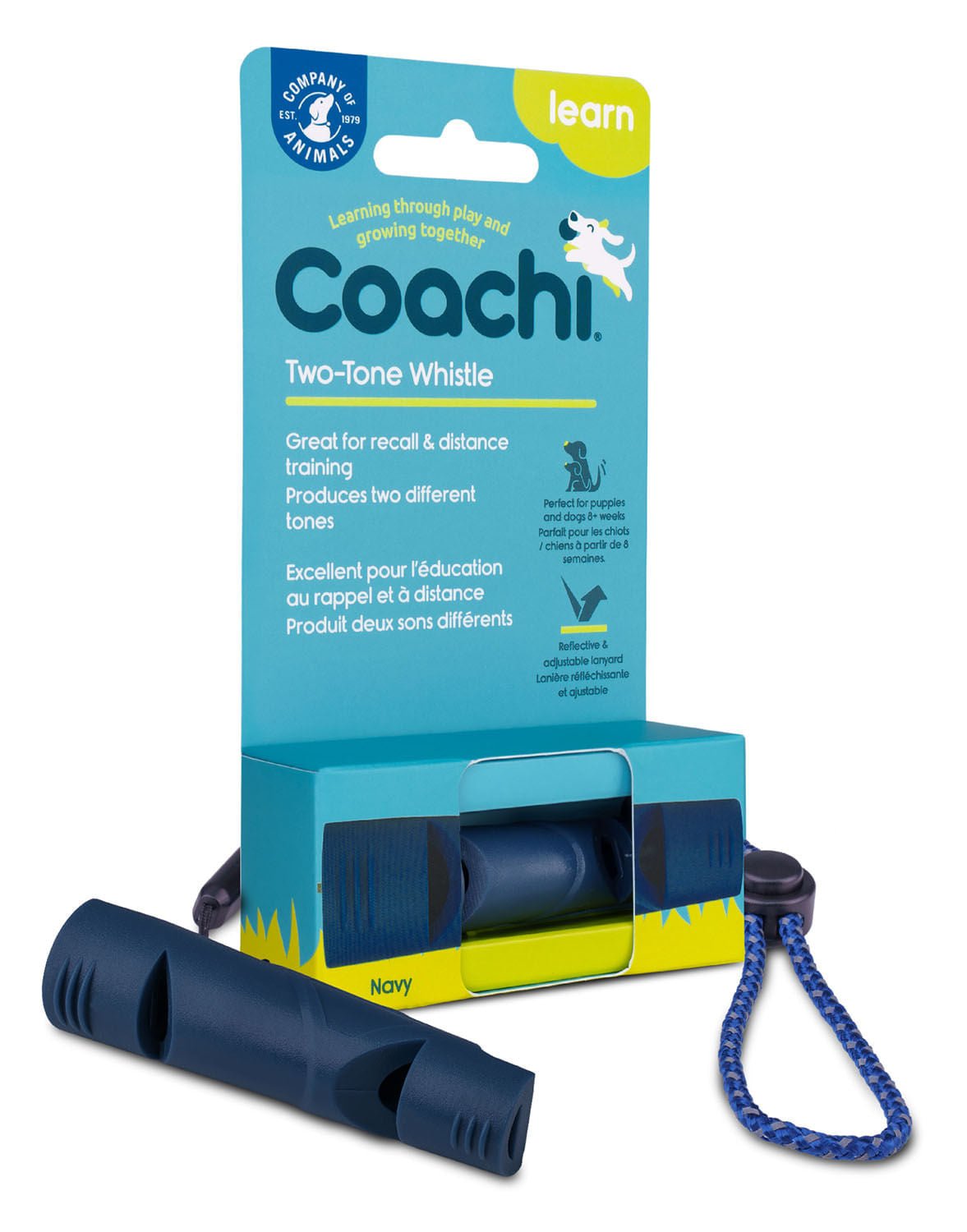 Coachi Two-Tone Dog Training Whistle Navy — Lambert Vet Supplies
