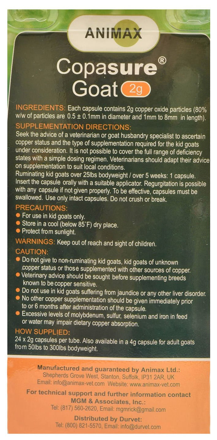 Copasure Bolus Supplement for Goats (4 grams), 12 count — Lambert Vet ...