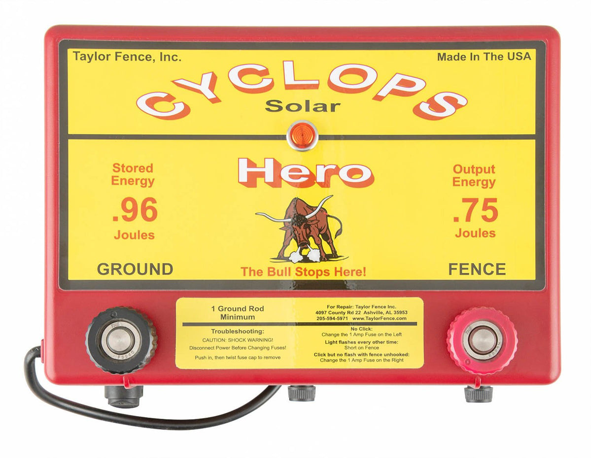 Cyclops Hero Solar Fence Charger, 0.75 Joules — Lambert Vet Supplies