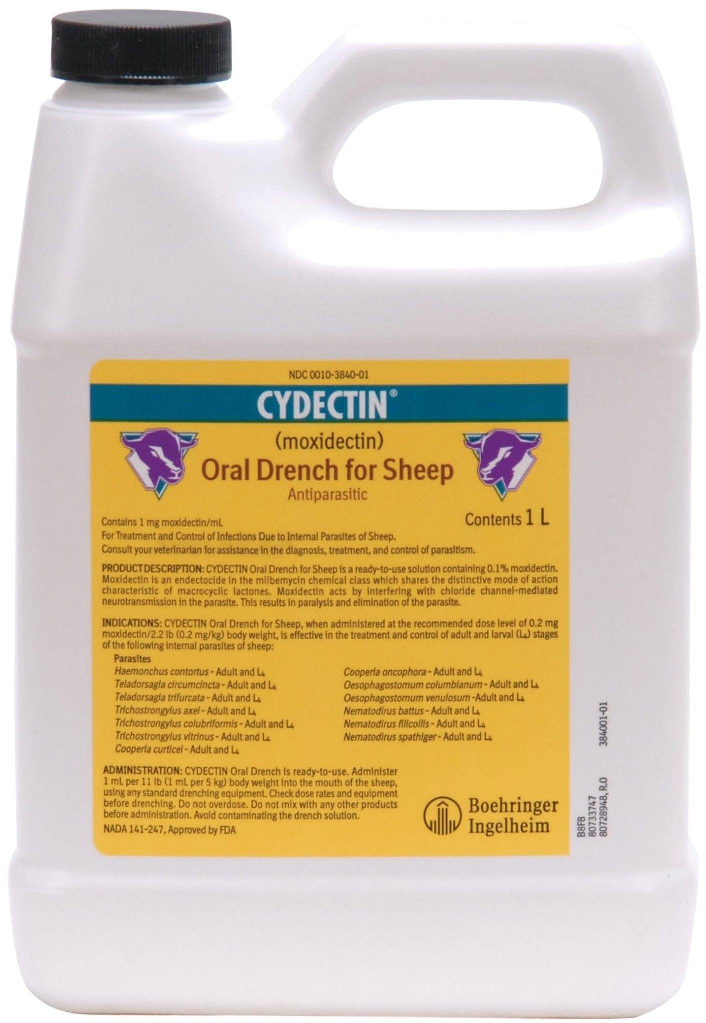 Cydectin Oral Sheep Drench Wormer by Elanco — Lambert Vet Supplies