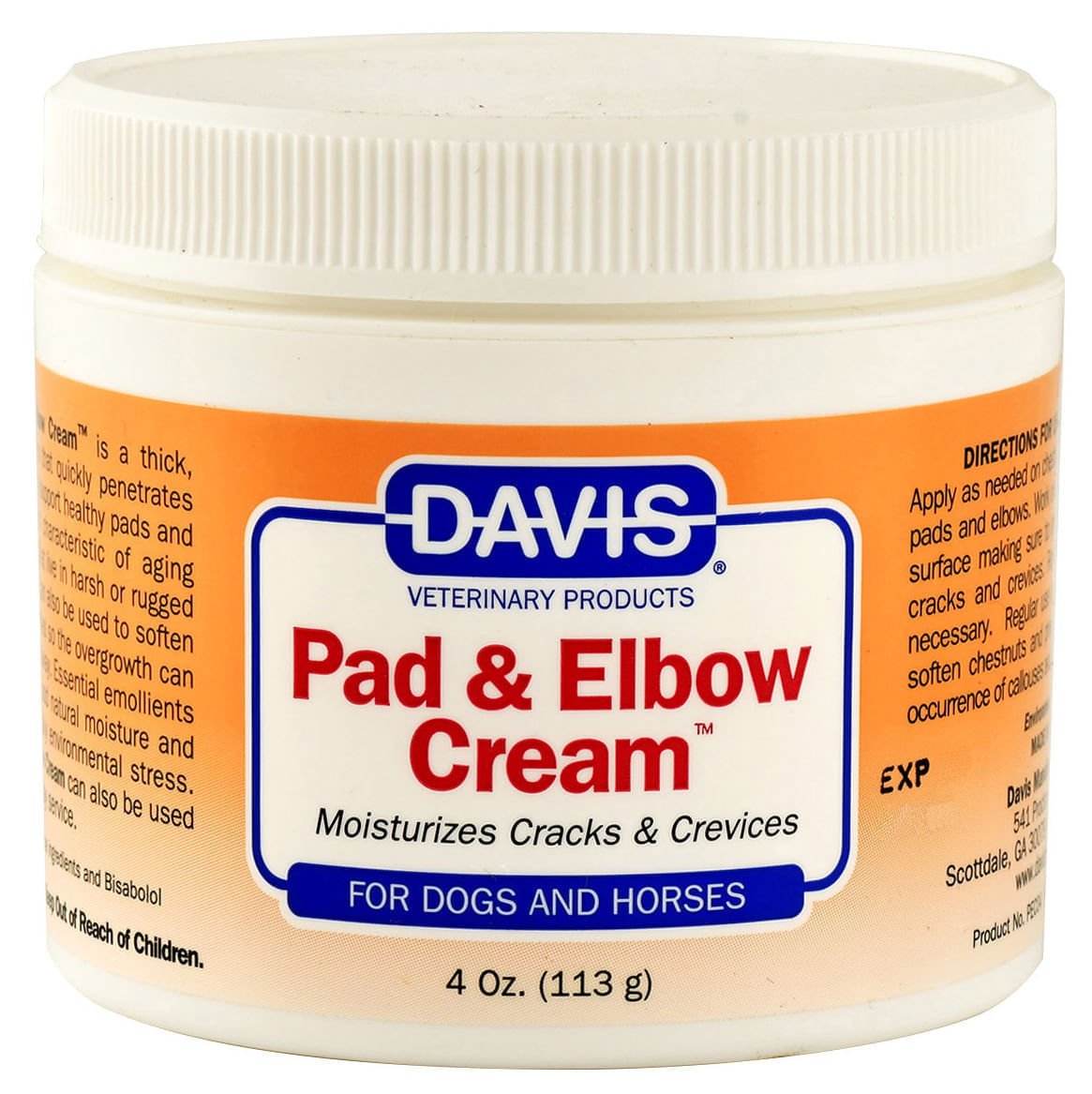 Davis Pad and Elbow Cream for Dogs and Horses, 4 oz — Lambert Vet Supplies
