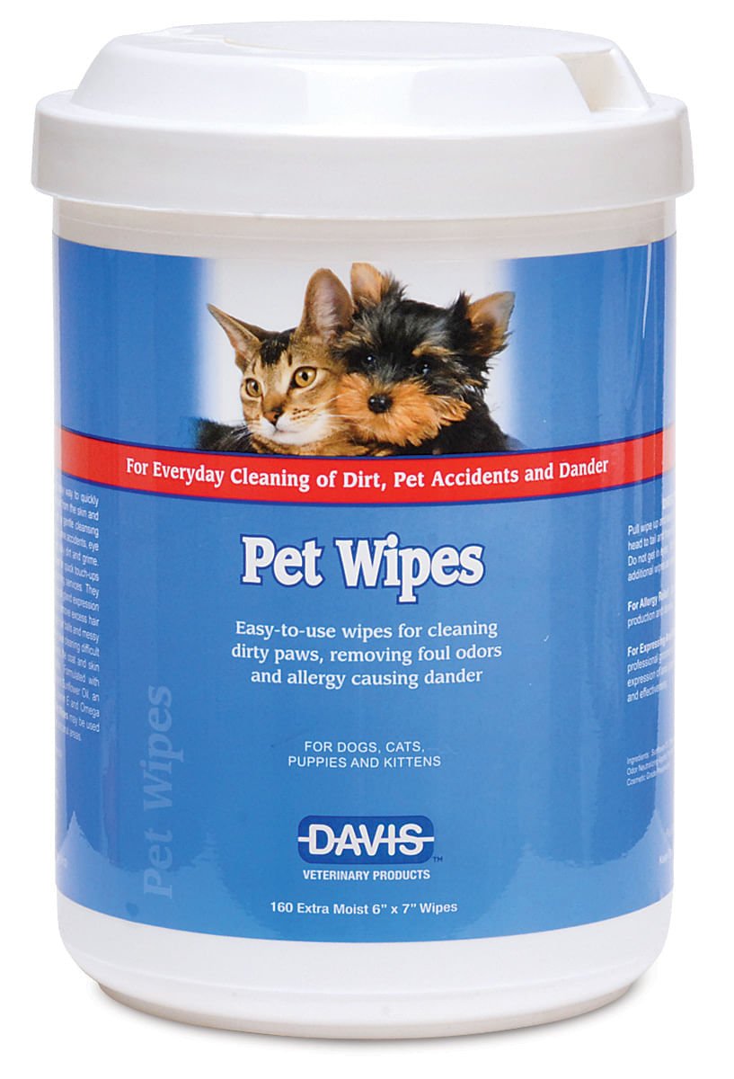 Davis Pet Wipes, 160 wipes — Lambert Vet Supplies
