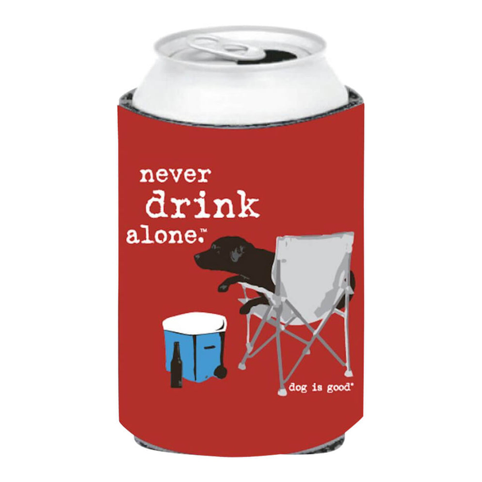 Dog is Good Red Can Koozie, Never Drink Alone — Lambert Vet Supplies