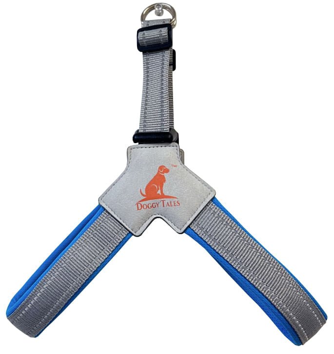 Doggy Tales Step In V Dog Harness, Blue — LVS