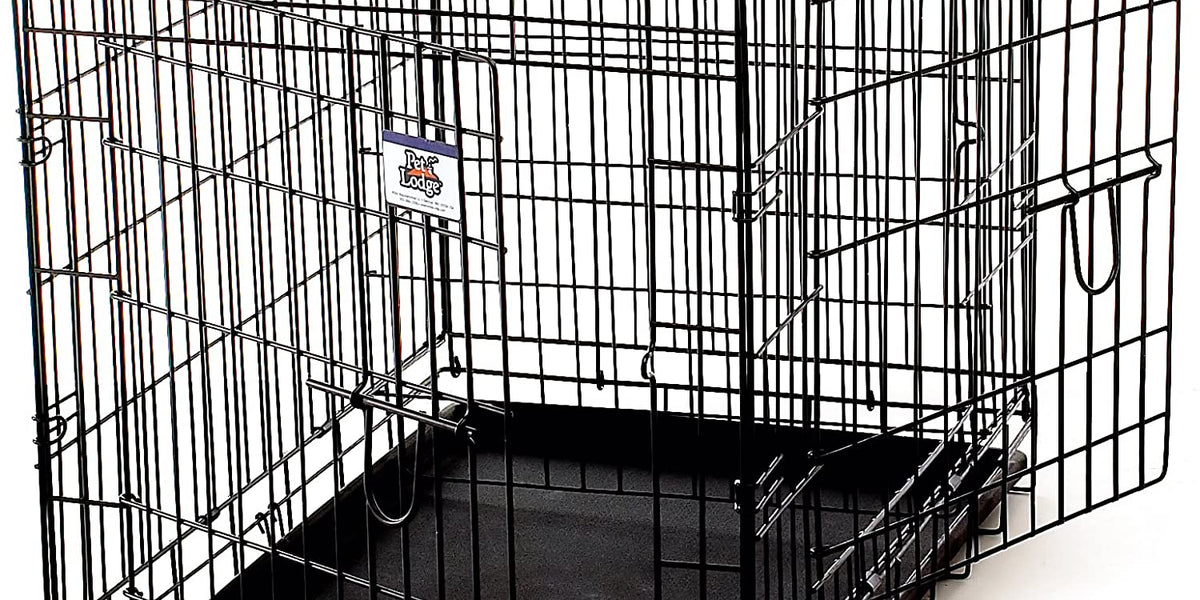 Double Door Wire Dog Crate by Pet Lodge — Lambert Vet Supplies