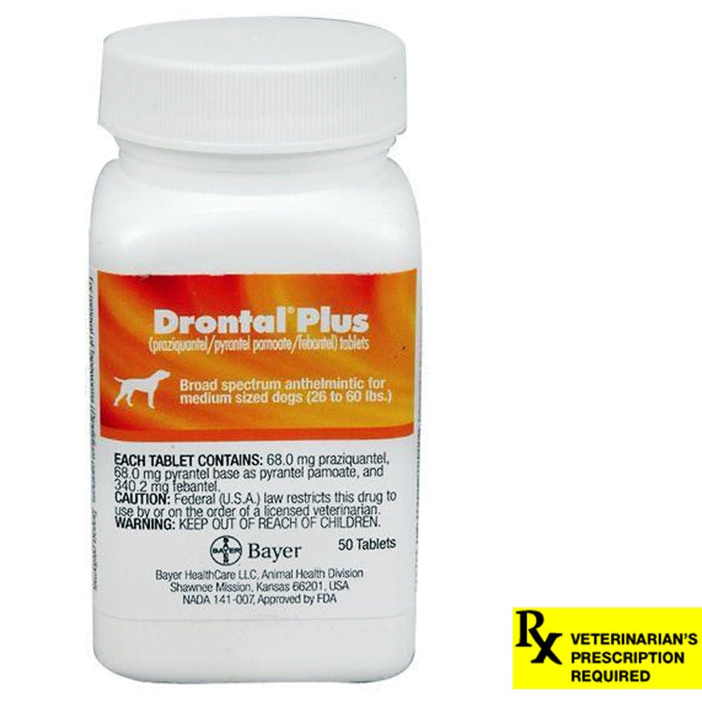 Drontal Plus for Dogs (Praziquantel/ Pyrantel pamoate/ Febantel ...