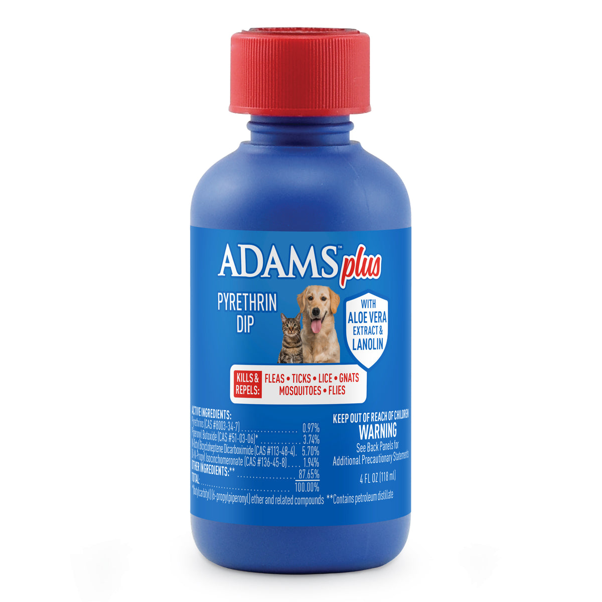 Adams Plus Pyrethrin Dip for Dogs and Cats, 4 oz — Lambert Vet Supplies