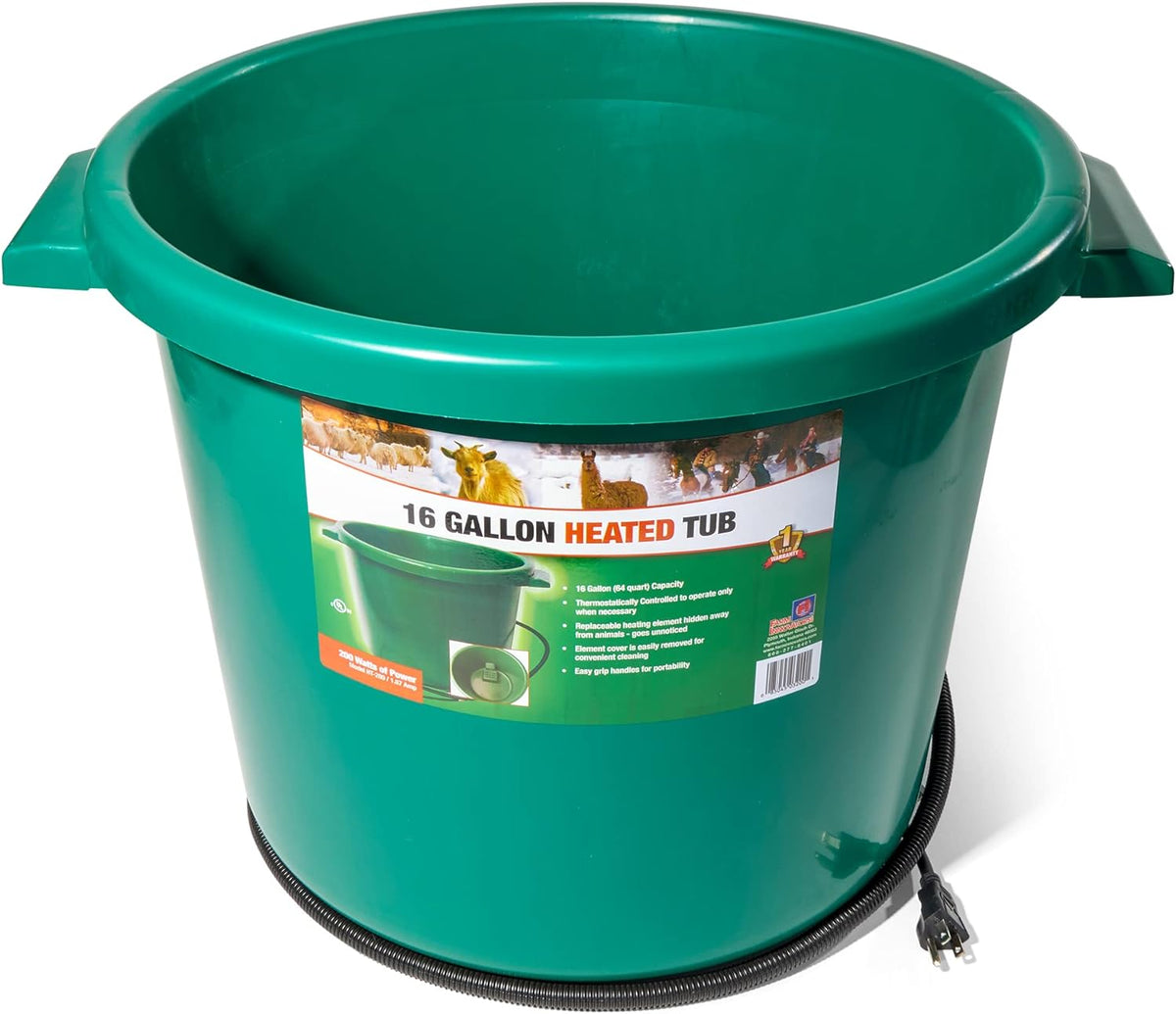 16 Gallon Heated Livestock Bucket — Lambert Vet Supplies