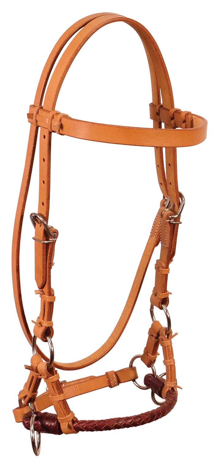 Fully Adjustable Leather Nose Side Pull for Horses — Lambert Vet Supplies
