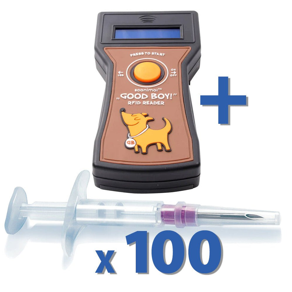 Good Boy Microchip Scanner Kit with Adeqid Microchip, 100 ct — Lambert ...