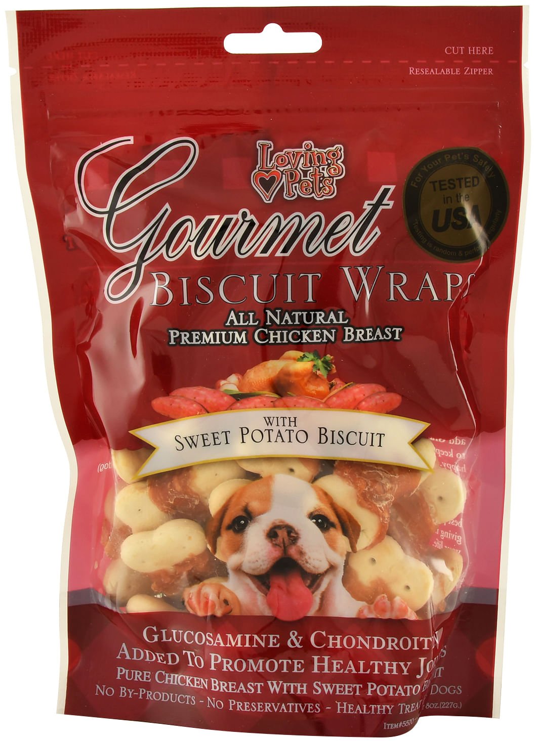 Gourmet Chicken Wraps Dog Treats, Sweet Potato Biscuit — Lambert Vet ...