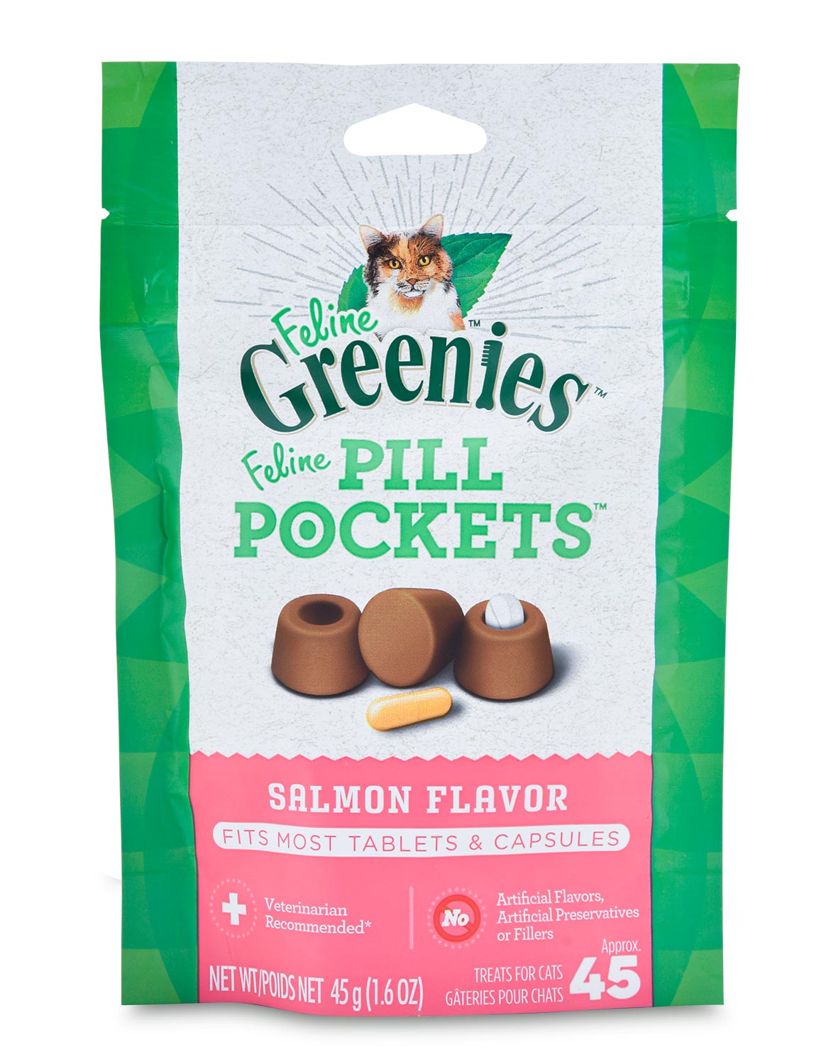 Greenies Pill Pockets for Cats, 45 Count, Salmon/ Chicken — Lambert Vet ...