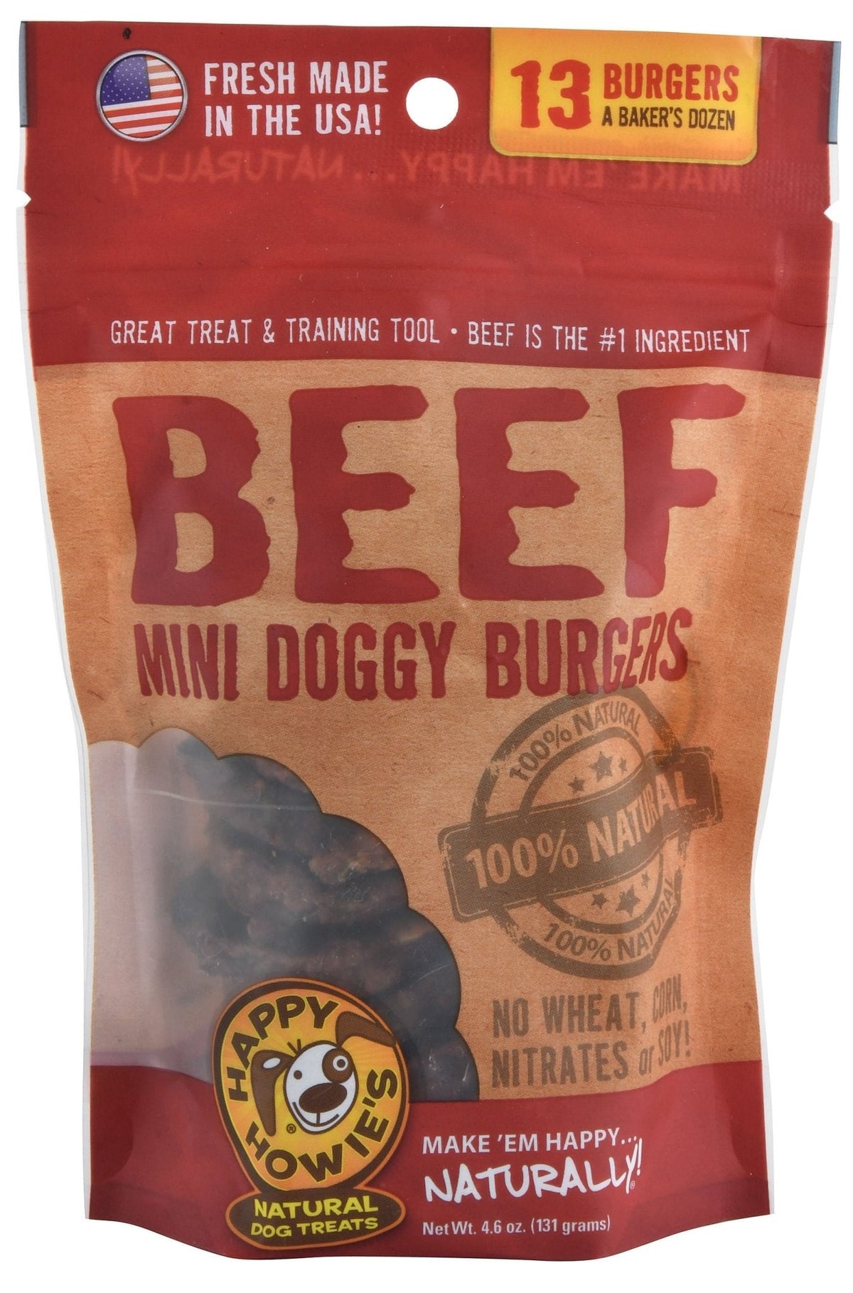 Happy Howie's Real Beef Doggy Burgers — Lambert Vet Supplies