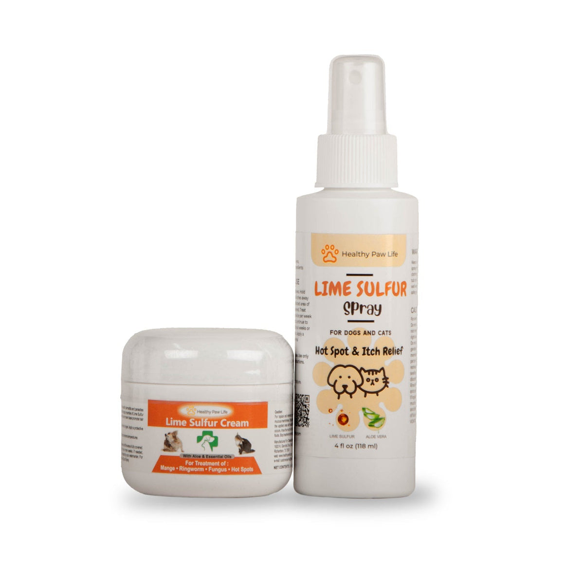 Bundle of Lime Sulfur Spray (4 fl oz) and Lime Sulfur Cream (2 oz ...
