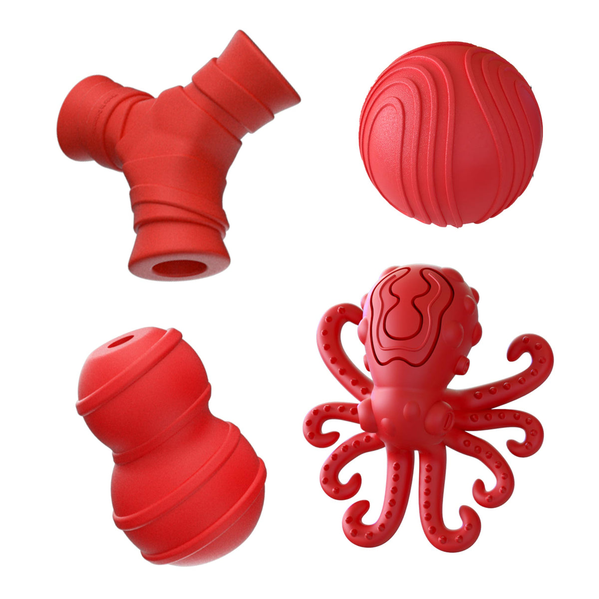 Jeffers 4-piece Rubber Classics Dog Toys, Medium — Lambert Vet Supplies