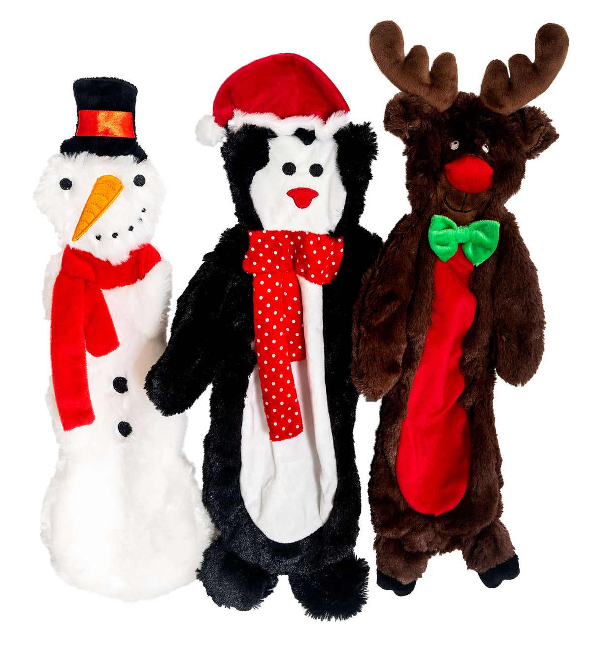 Jeffers 12" Unstuffed Plush Christmas Toys w/ 2 squeakers — Lambert Vet ...