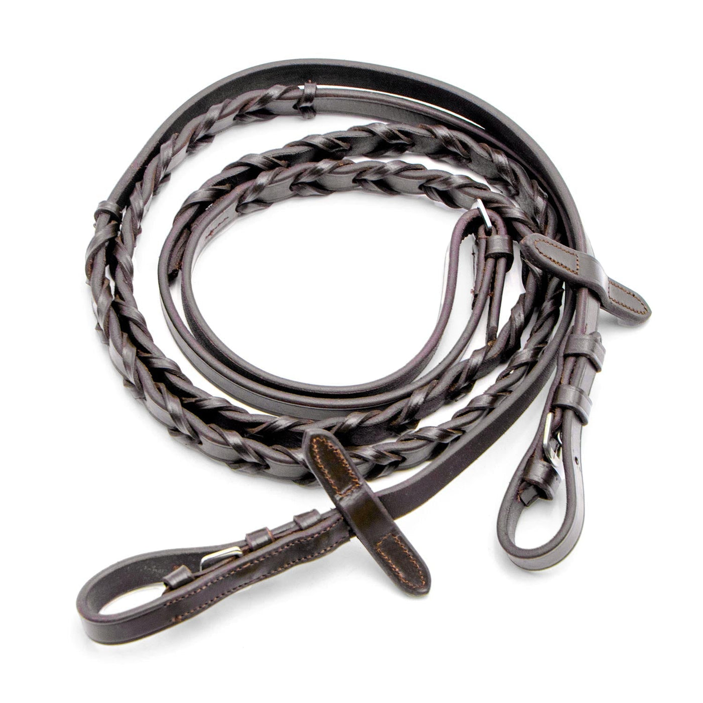 Uniquely English Laced Reins for Horses, Havana — Lambert Vet Supplies