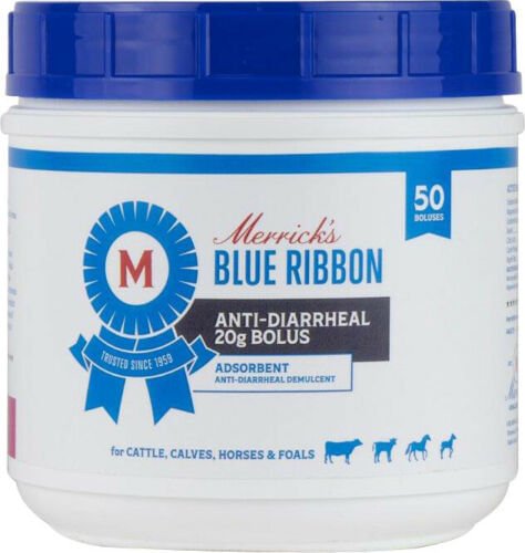 Merrick's Blue Ribbon Anti-Diarrheal Bolus for Cattle/ Horses — Lambert ...