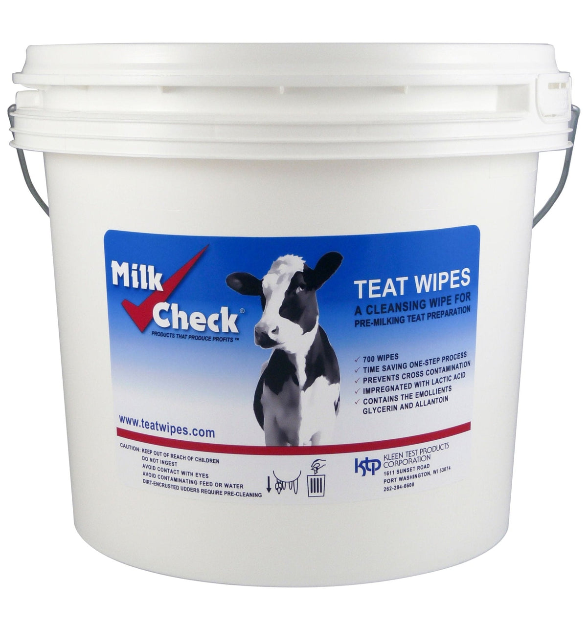 Milk Check Teat Wipes, Pail and Refill — Lambert Vet Supplies