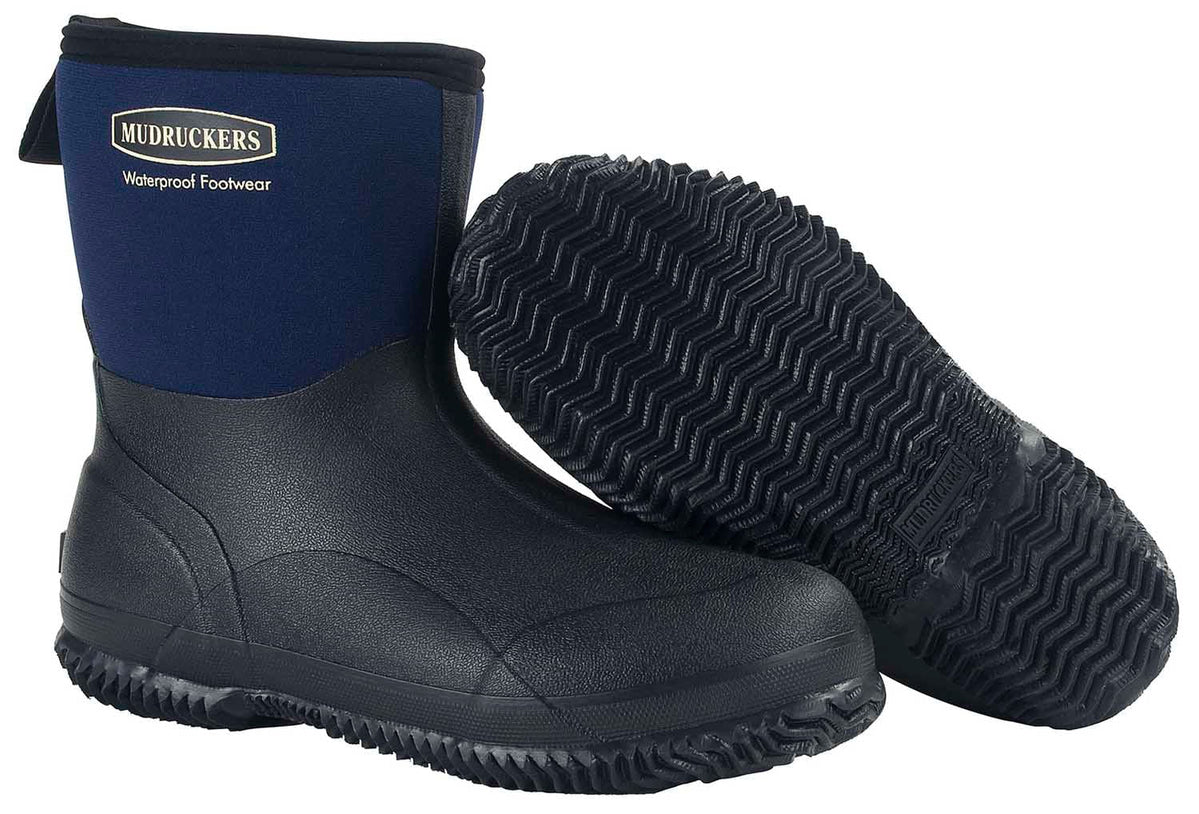 Navy Mudruckers Waterproof Mid Boots — Lambert Vet Supplies