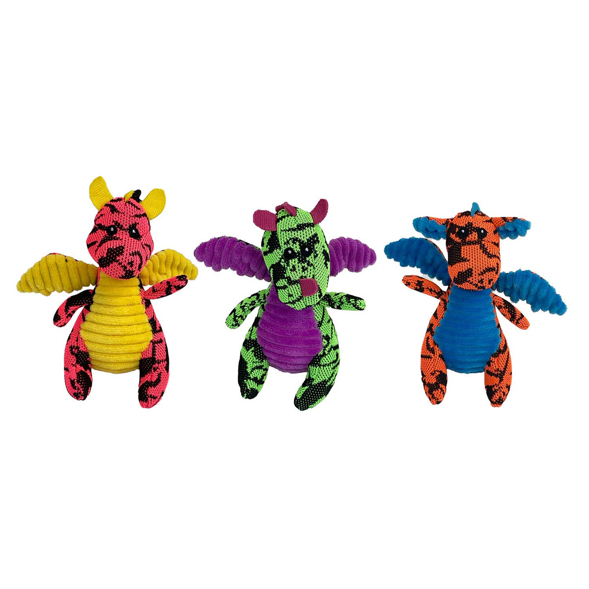 Dragons Assorted Colors Plush Pet Toys — Lambert Vet Supplies