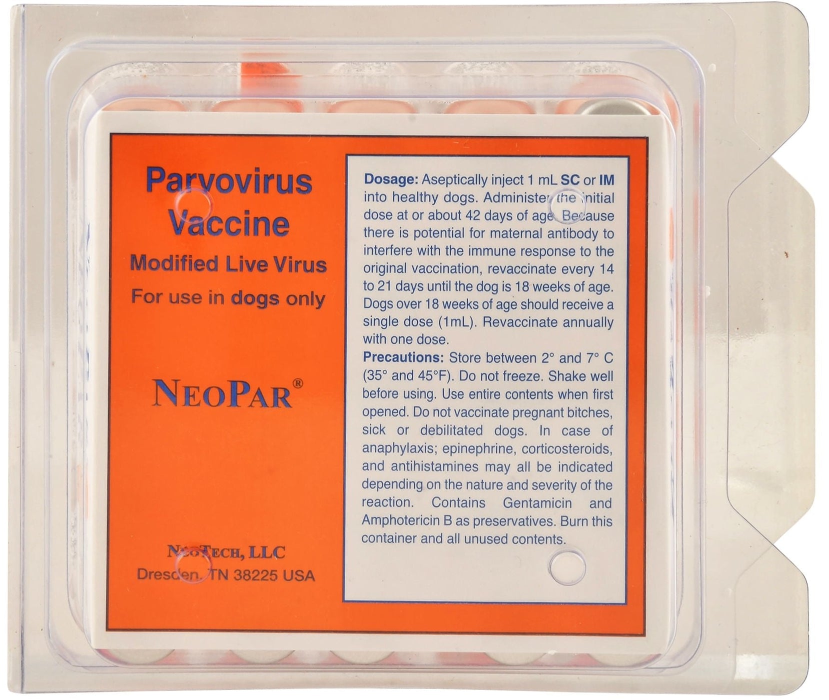 NeoPar Parvo Vaccine for Dogs (Parvovirus Vaccine) — Lambert Vet Supplies