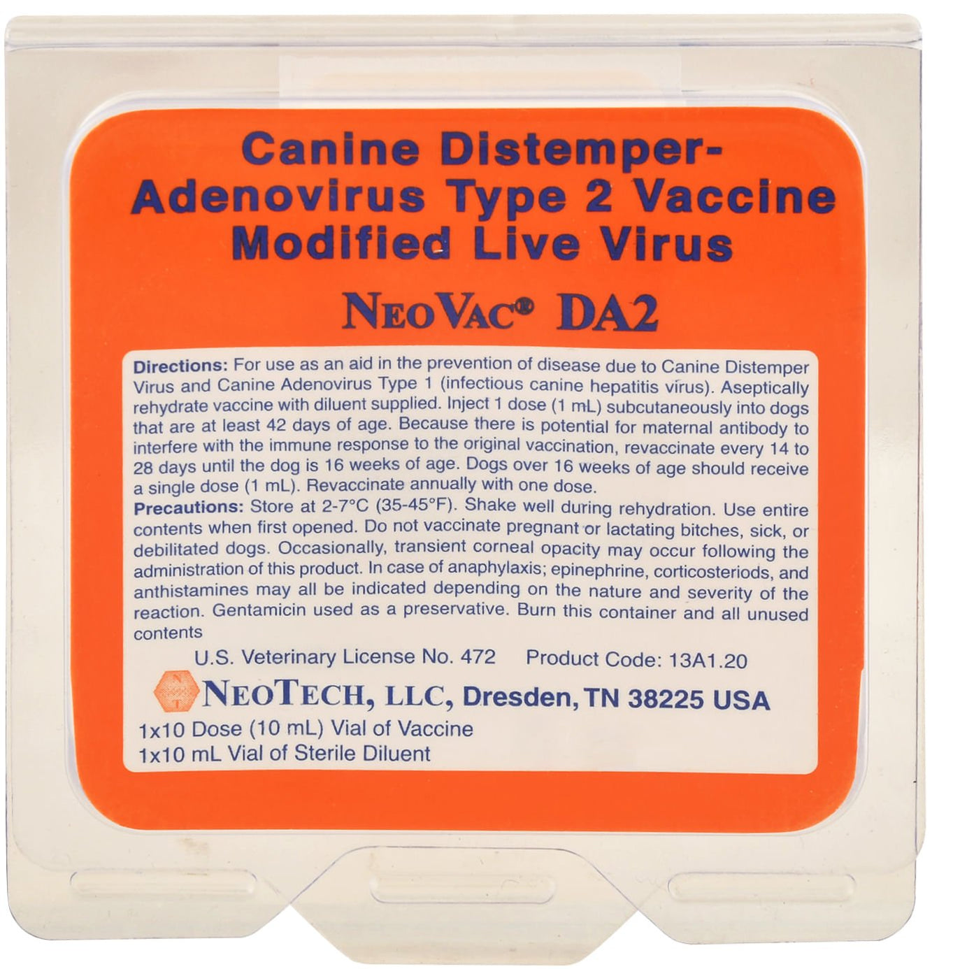 NeoVac DA2 Dog Vaccine — Lambert Vet Supplies