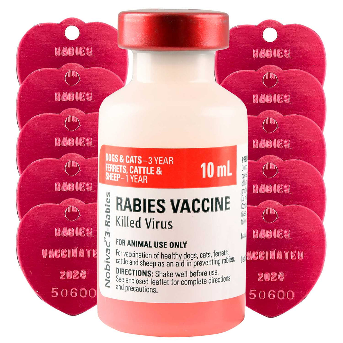Nobivac 3 Rabies Vaccine Kit with Tags, Injectable — Lambert Vet Supplies
