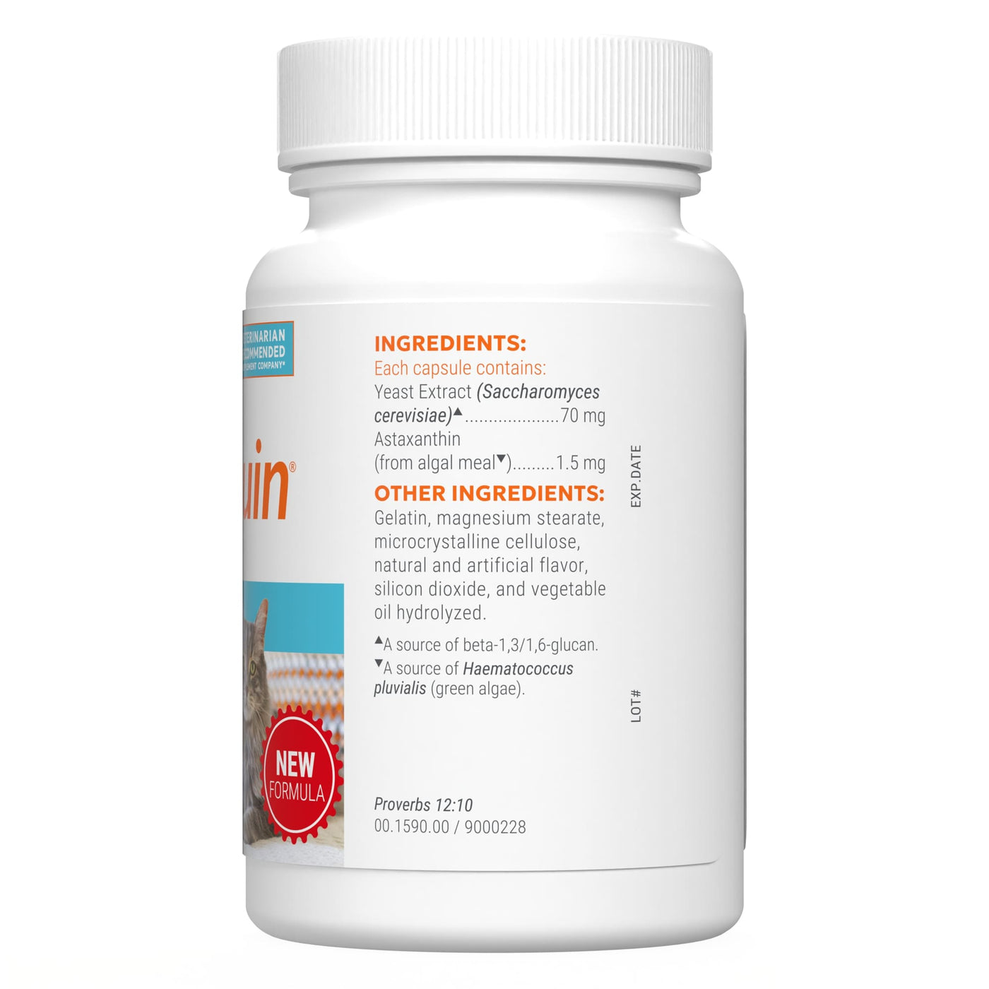 Nutramax Imuquin Immune Health Supplement Powder for Cats, 30 Sprinkle ...