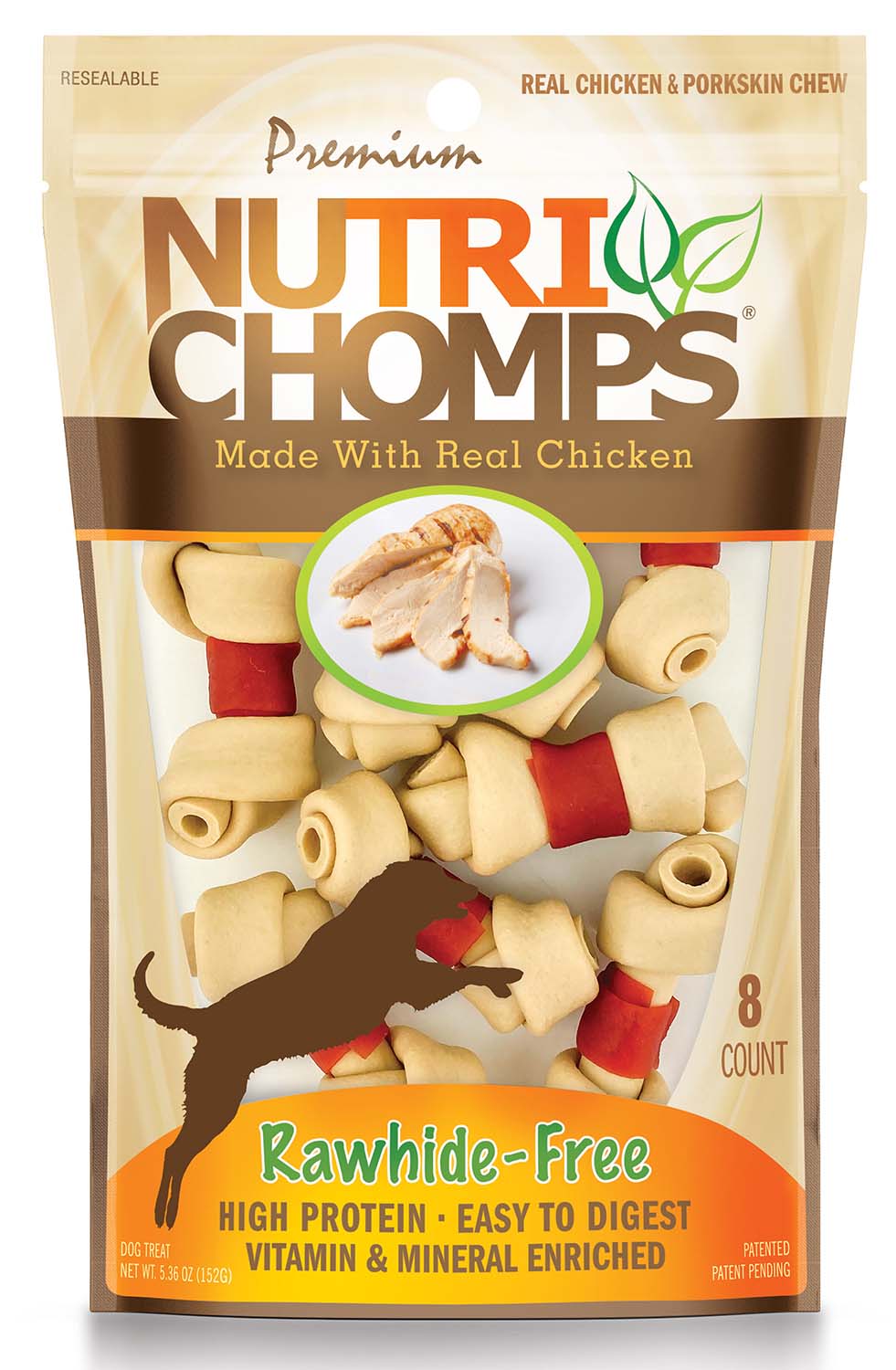 NutriChomps Chicken Mini Knot with Flavor Wrap for Dogs, 8ct — Lambert ...