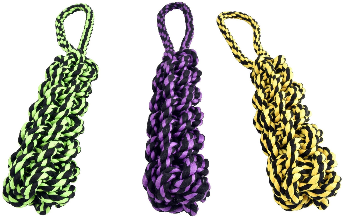 Nuts for Knots 16" Rope Tug with Braided Stick, Assorted — Lambert Vet ...