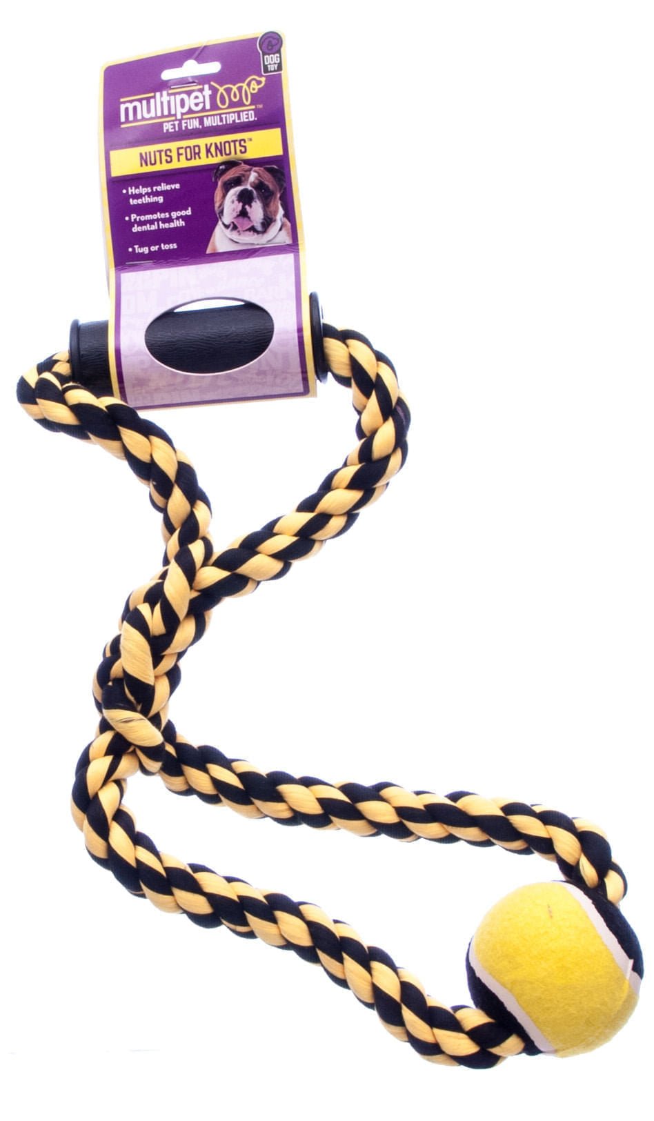 Nuts for Knots Rope Tug with Handle and Tennis Ball, 14" — LVS