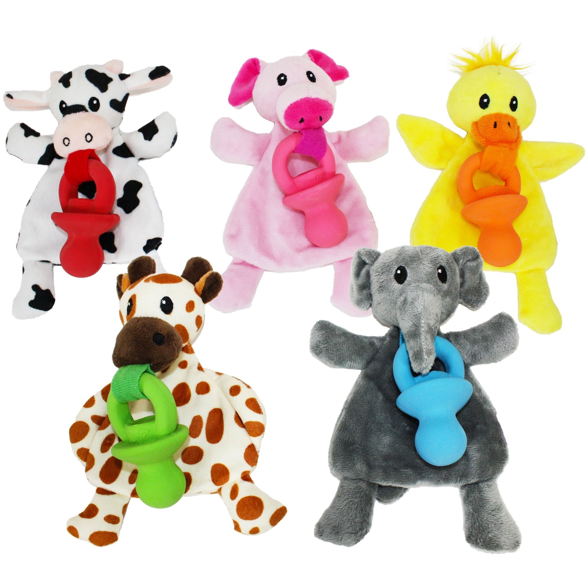 Pacifier Pal Plush Pet Toys, Assorted — Lambert Vet Supplies