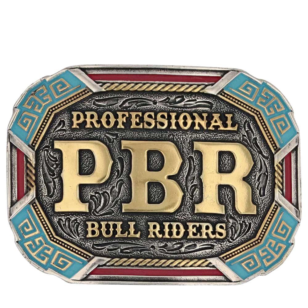 Montana Silversmiths PBR Vibrant Riders Belt Buckle — LVS