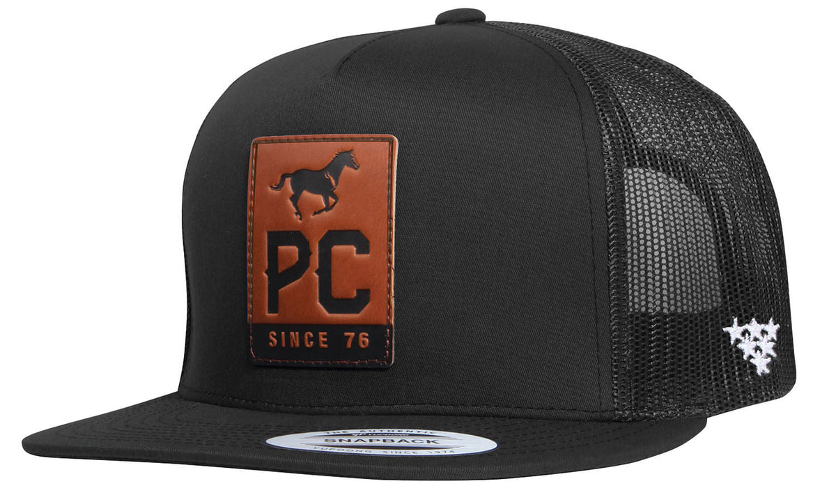 PC Black Flat Trucker Hat with Adjustable Snapback — Lambert Vet Supplies