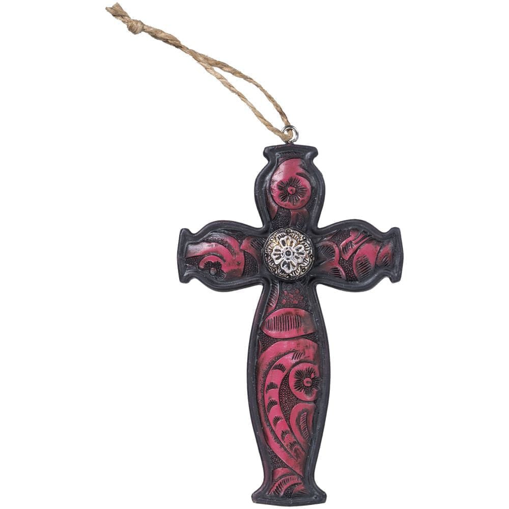 Pink Paisley Cross Ornament by JT International — Lambert Vet Supplies