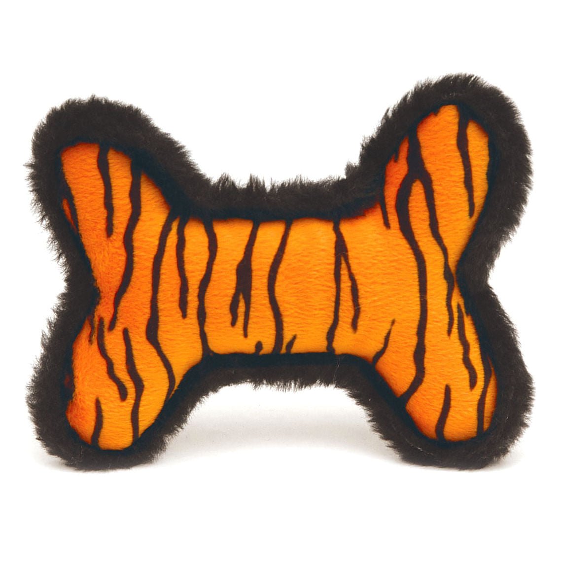Jeffers Plush Tiger Bone Squeak Dog Toy — Lambert Vet Supplies