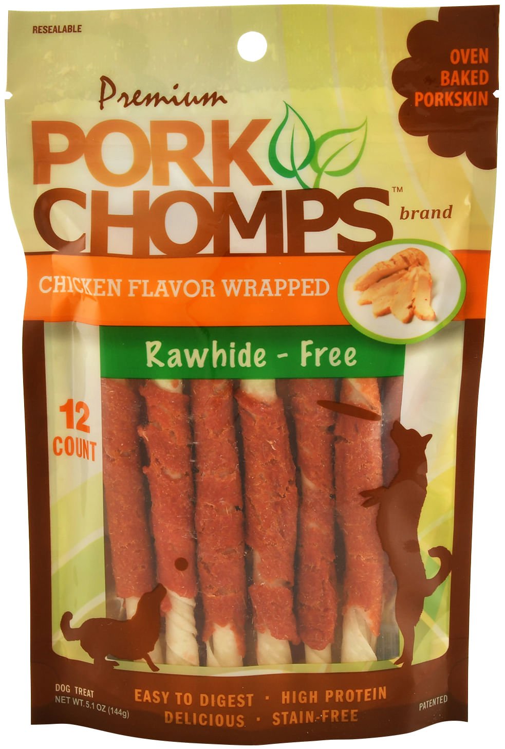 Pork Chomps Premium Twists, Roasted Chicken — LVS